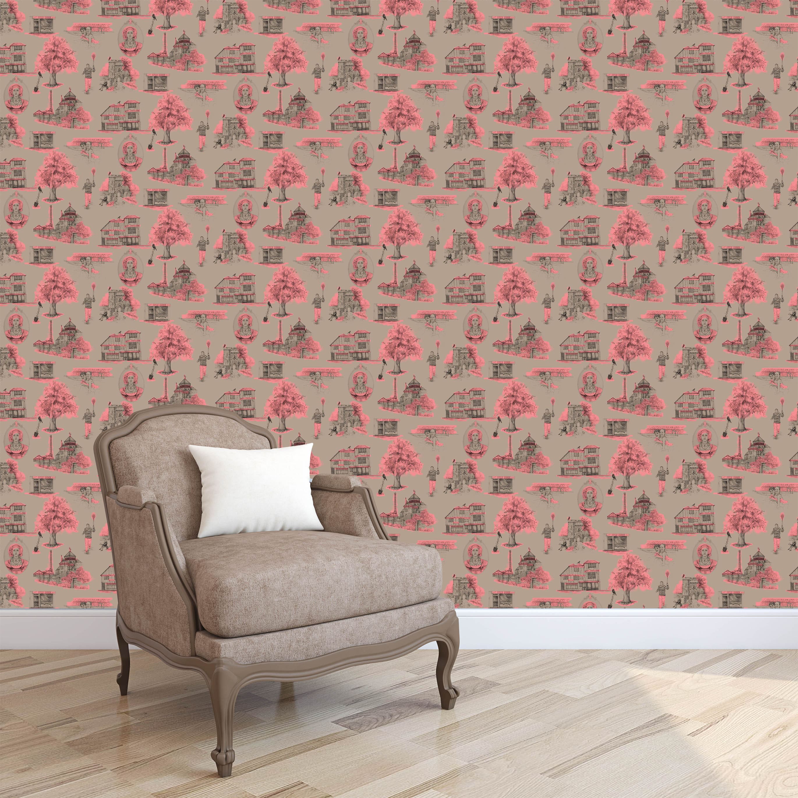 Lewes Toile Luxury Wallpaper – Muck N Brass