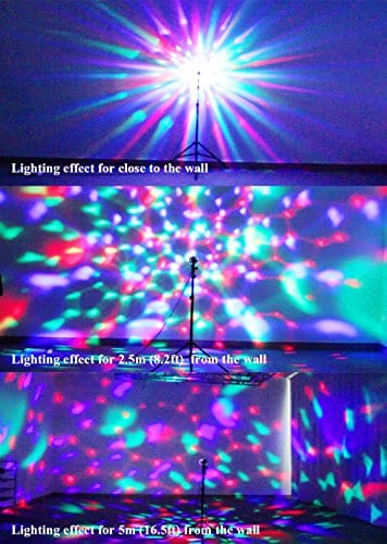 TSSS 3W B22 Bayonet Disco Ball Light Lamp RGB Rotating LED Strobe Part ...