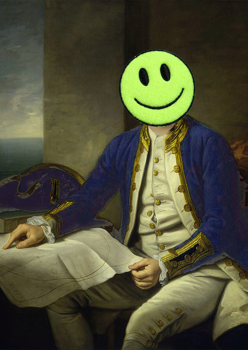 Fuzzy face yellow print – Muck N Brass